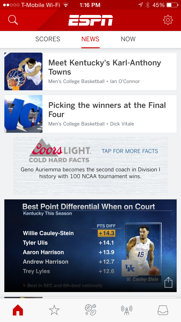 This Isn’t April Fools, ESPN Launches First Site Redesign Since 2009 ...