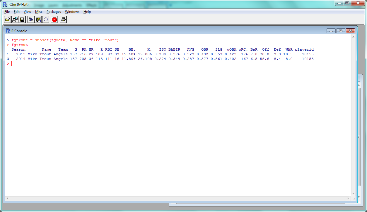 How To Use R For Sports Stats, Part 1: The Absolute Basics | TechGraphs